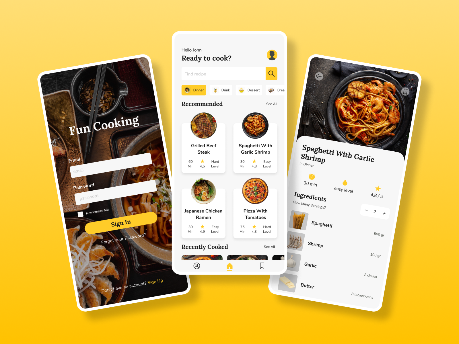Recipe App by Taufan Muttaqin on Dribbble
