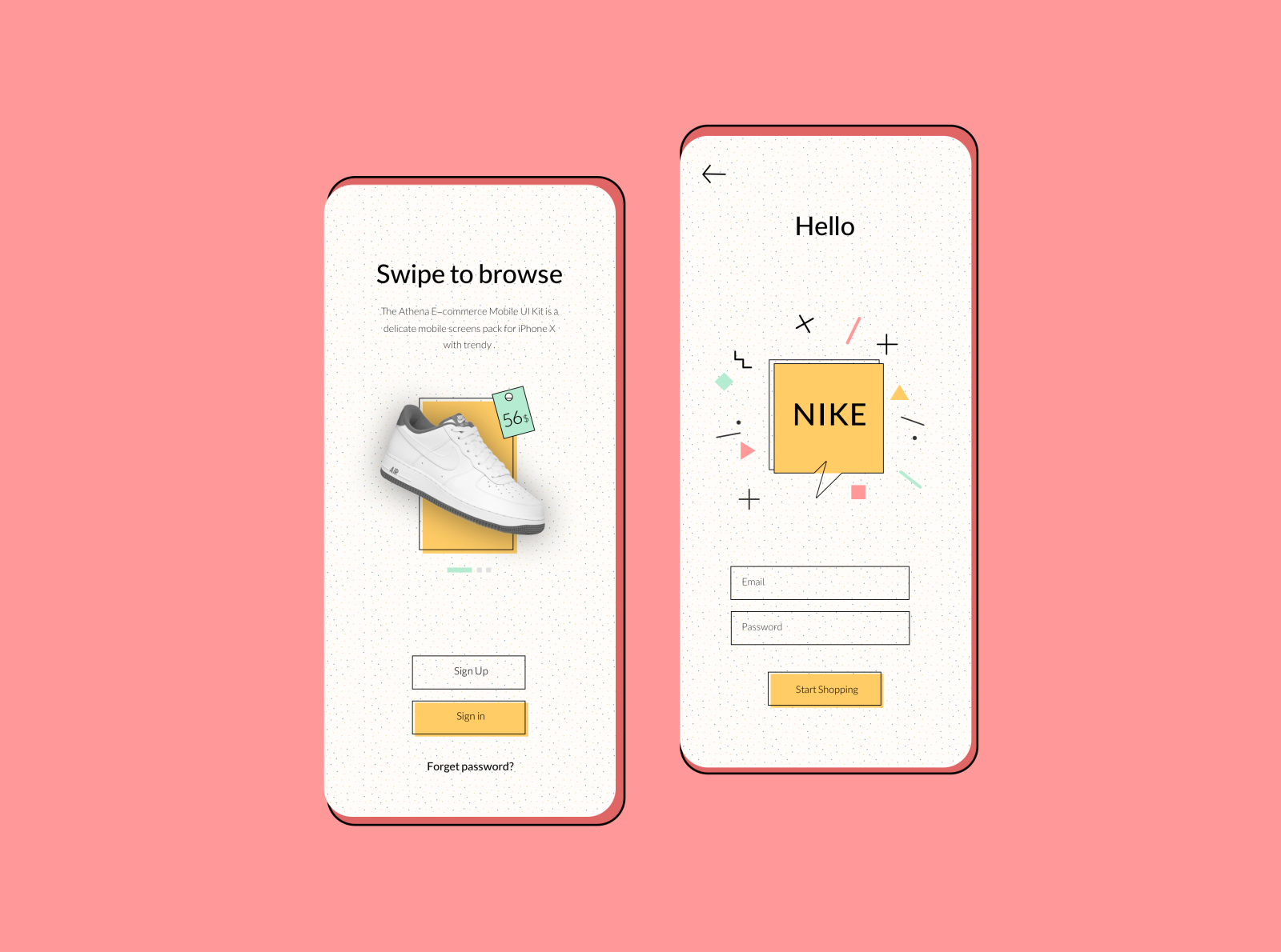 Nike UI design RETRO by conar design studio on Dribbble