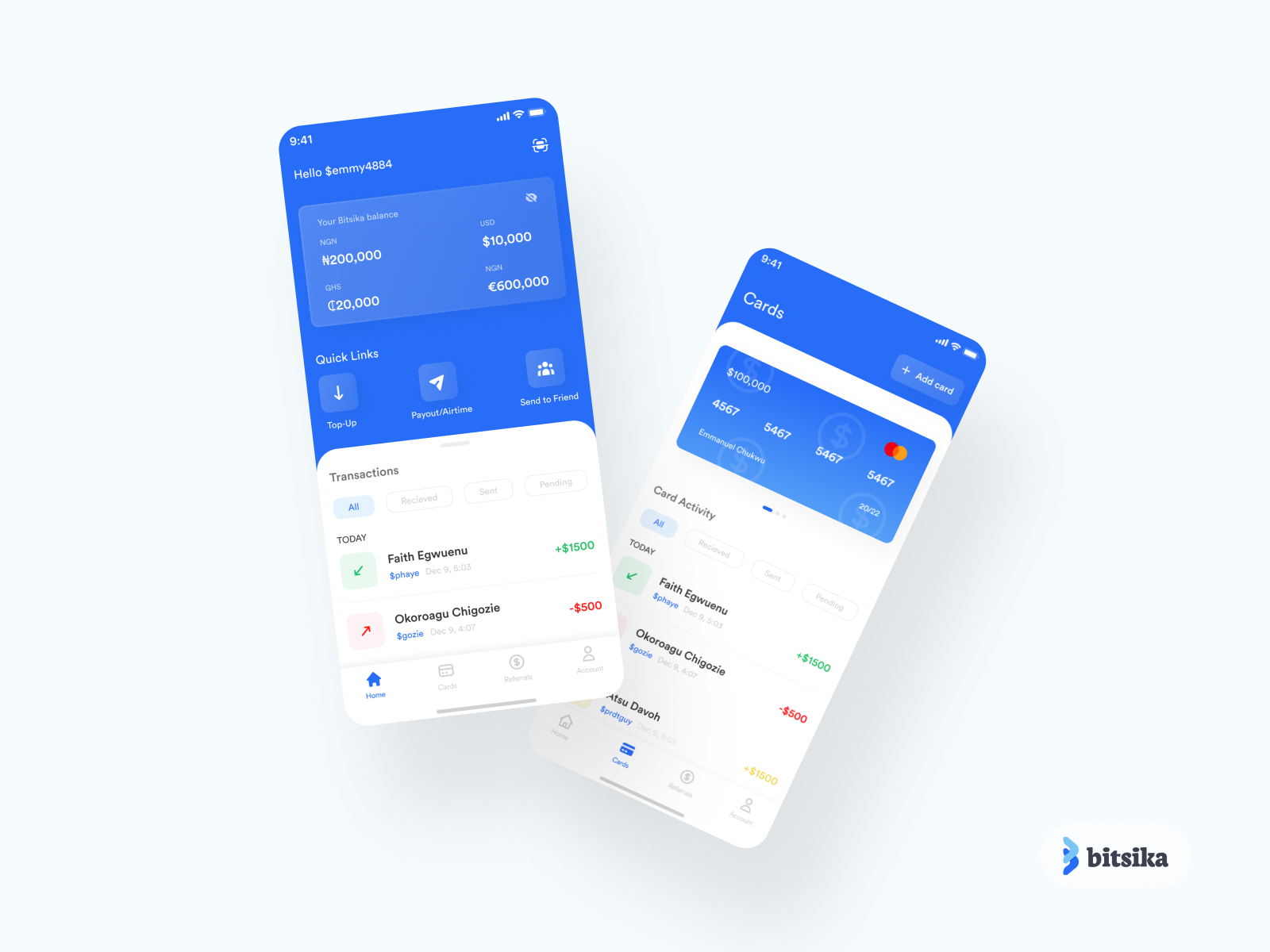 Bitsika app redesign by Emmanuel Chukwu Chukwuemeka on Dribbble