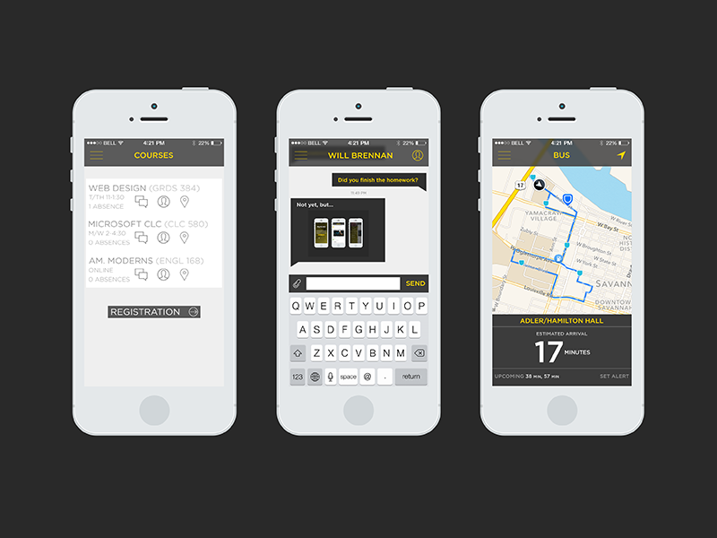 MySCAD Mobile App Redesign, Part 2 by Will Brennan on Dribbble
