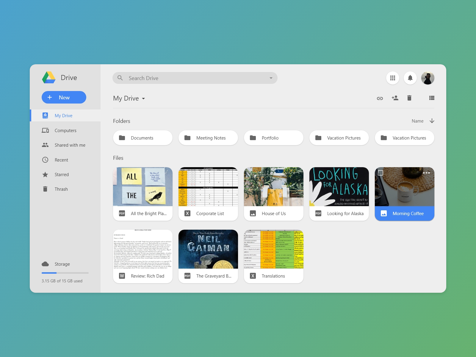 UI Redesign Concept - Google Drive by Rosh Mauro Diaz on Dribbble
