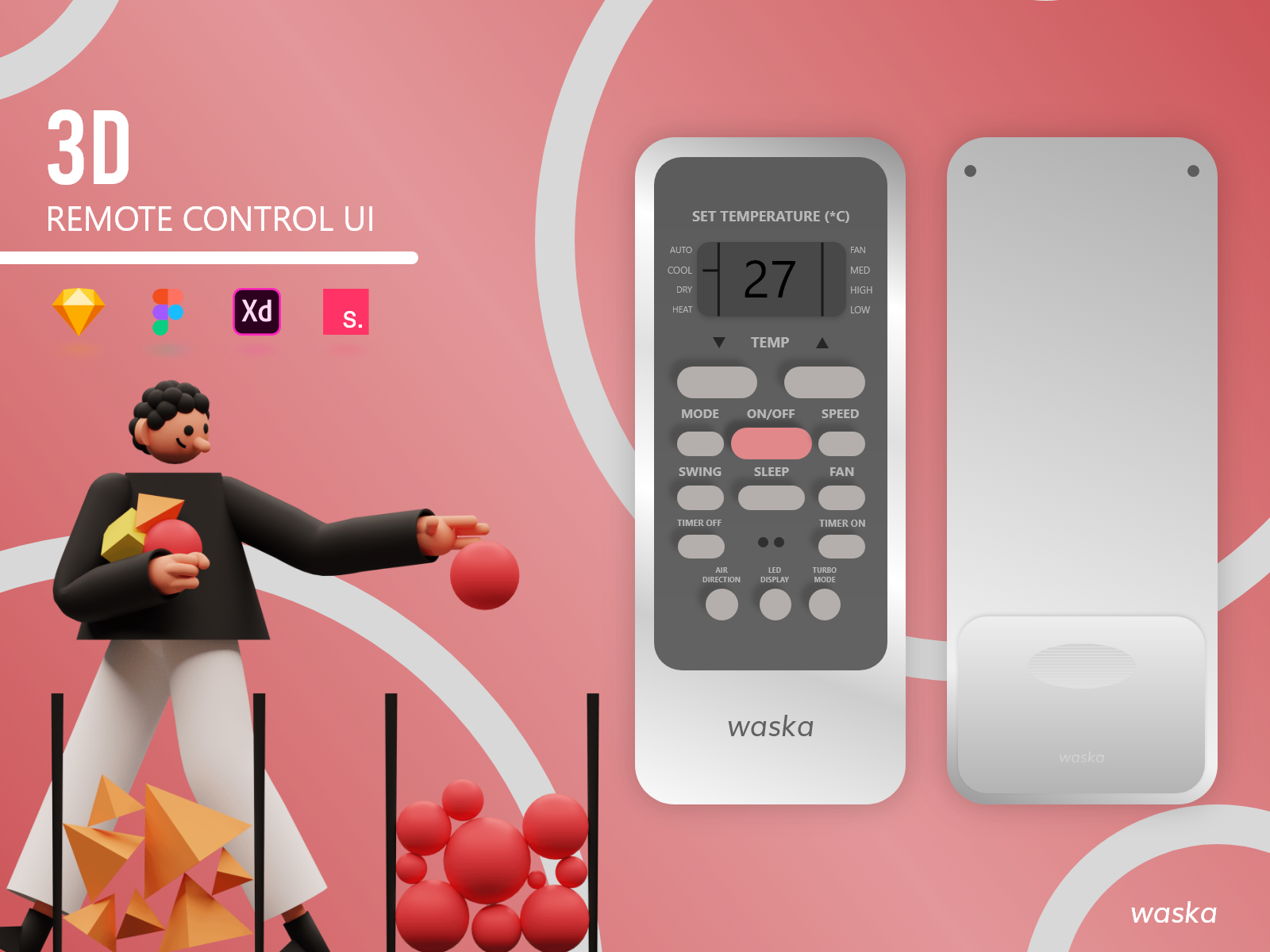Waska | Remote Control UI | XD | Sketch | Figma by Tanvir Alam Hira on ...