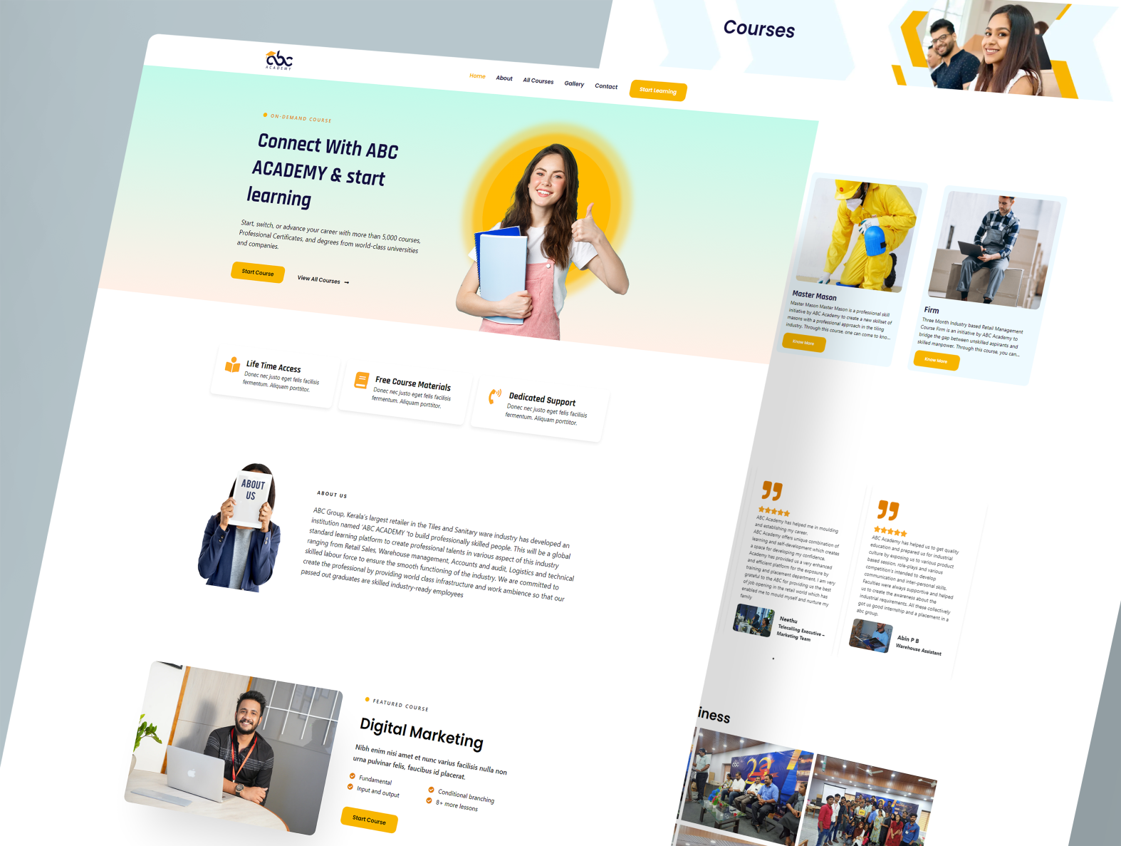 ABC Academy - Website by Fegno Technologies on Dribbble