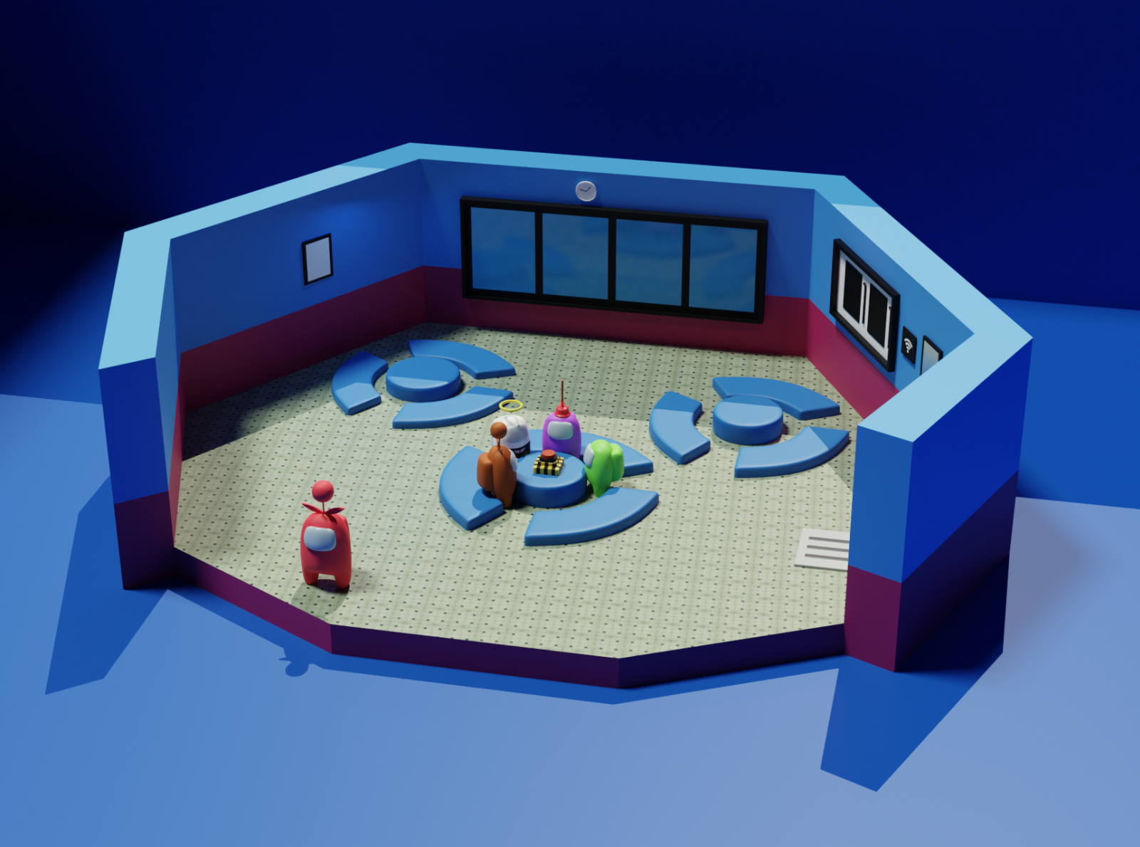 AmongUs in cafetaria Part 2 by Ryan Adhitya on Dribbble
