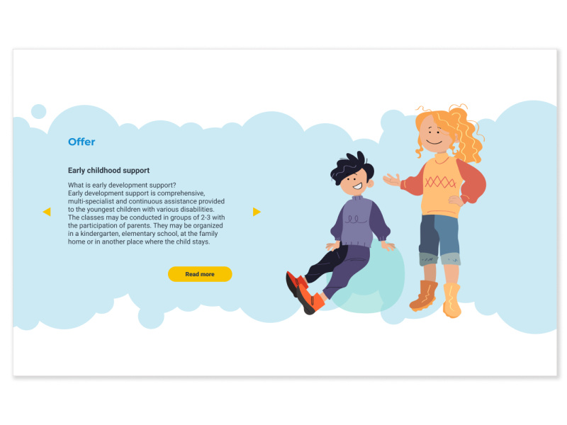 Special School offer section UI by Katarzyna Bujny on Dribbble