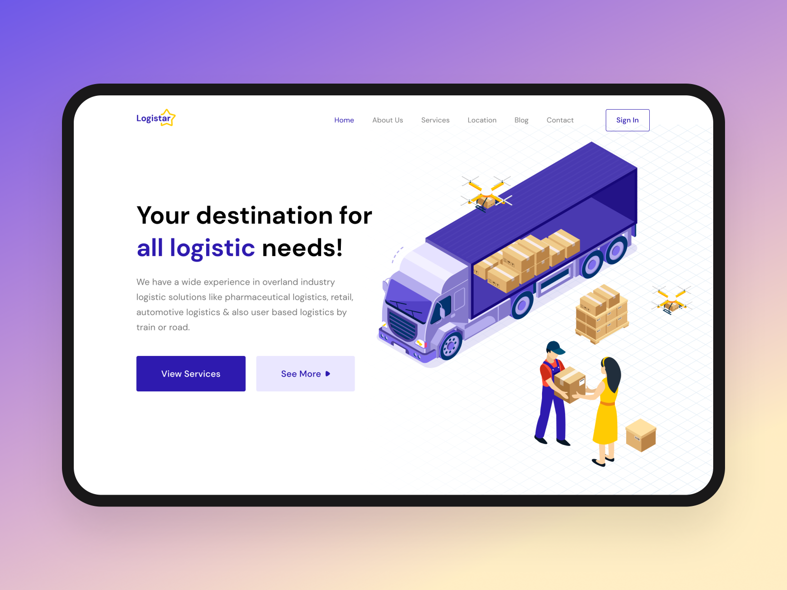 Logistar - Logistics platform by Sanika Samant on Dribbble