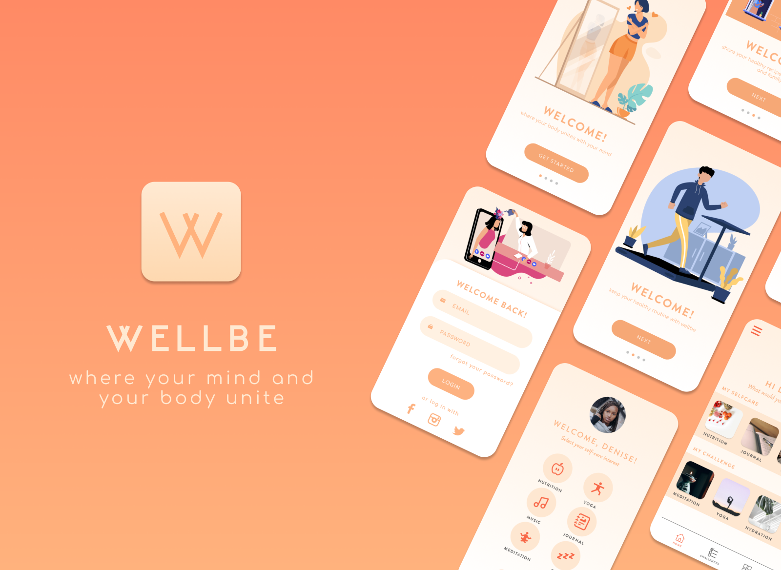 Wellbe-Self Care Native App by Julie Chung on Dribbble