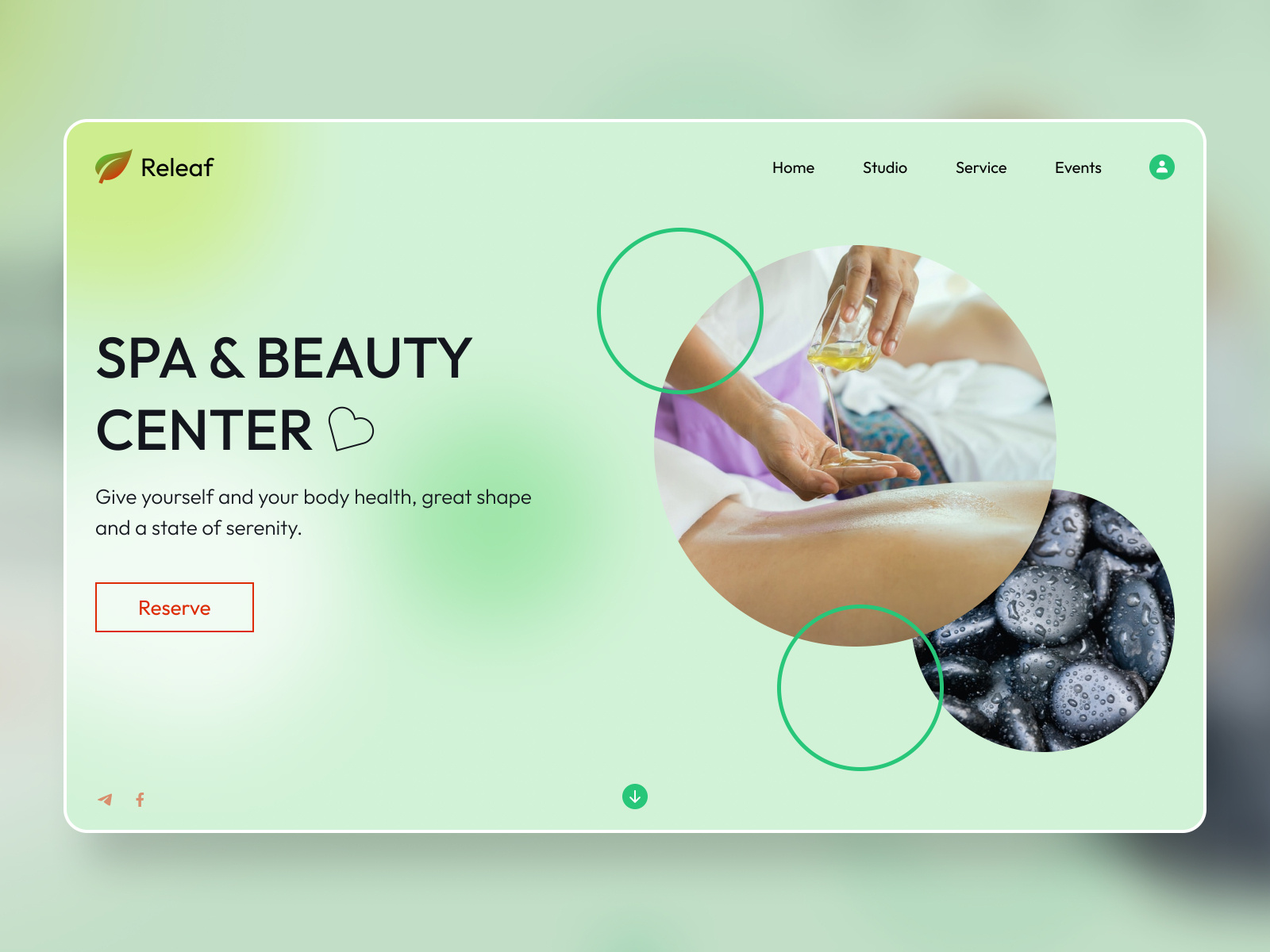 Spa homepage design by Anna on Dribbble