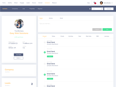 Contacts Section by Johnny Lowe on Dribbble