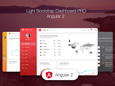 Light Bootstrap Dashboard PRO Angular 2 by Creative Tim on Dribbble