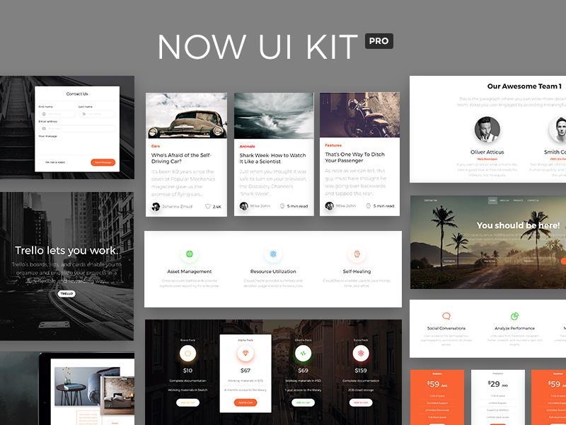 Now UI Kit PRO - Premium Bootstrap 4 UI Kit by Creative Tim on Dribbble