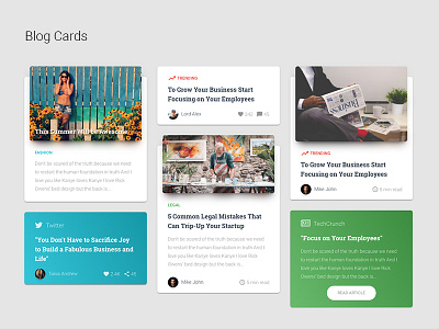 Material Kit PRO - Blog Cards by Creative Tim on Dribbble