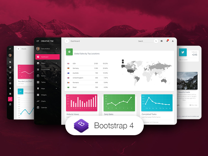 Material Dashboard Pro by Creative Tim on Dribbble