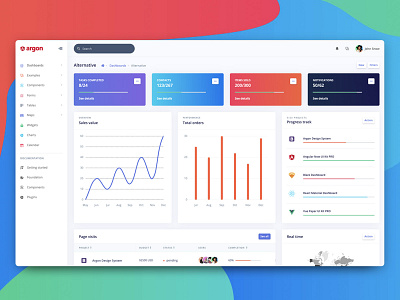 Argon Dashboard PRO Angular by Creative Tim on Dribbble