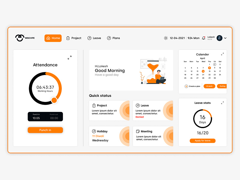 Attendance Dashboard designs, themes, templates and downloadable ...
