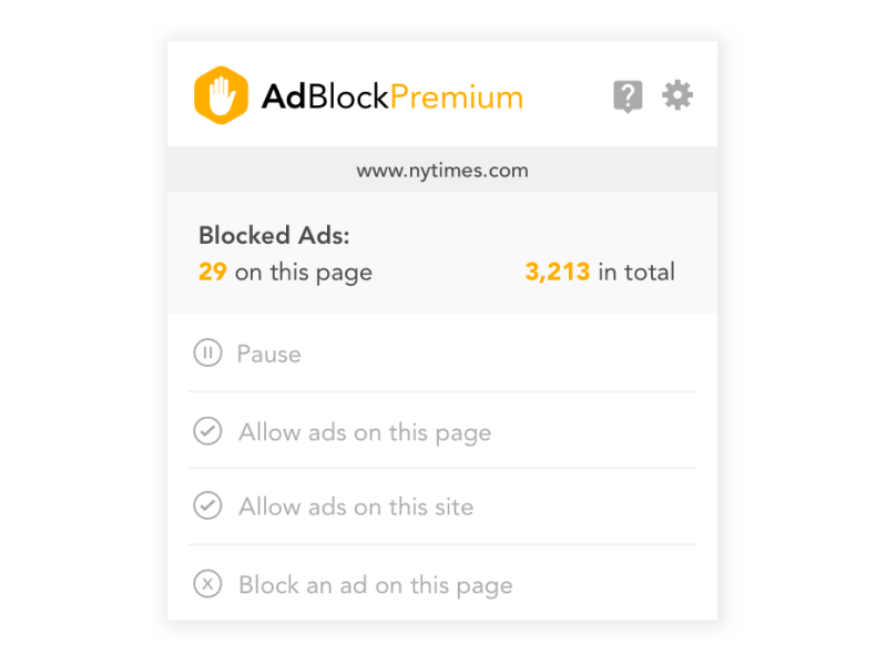 AdBlock Premium by Kelli Novotny on Dribbble