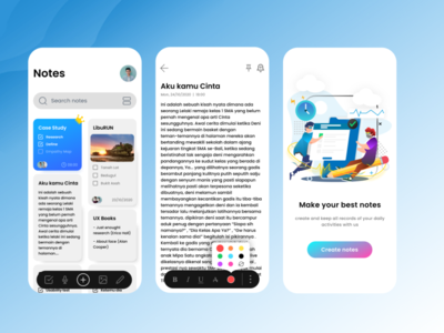 Notes App by Dena Wahyudi on Dribbble