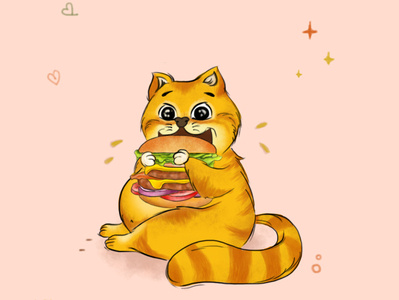glutton cat by asma on Dribbble