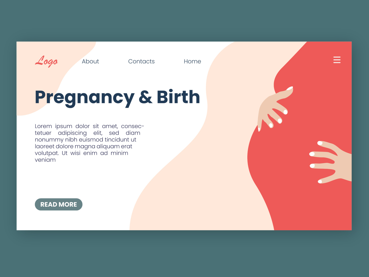 Web Design | Pregnancy & Birth Landing page concept design by I'm ...