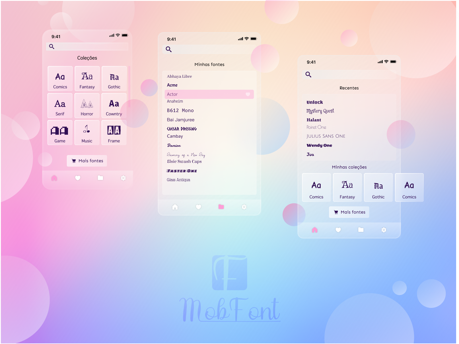 Glassmorphic UI - App Fonts by Évelin Maurer on Dribbble