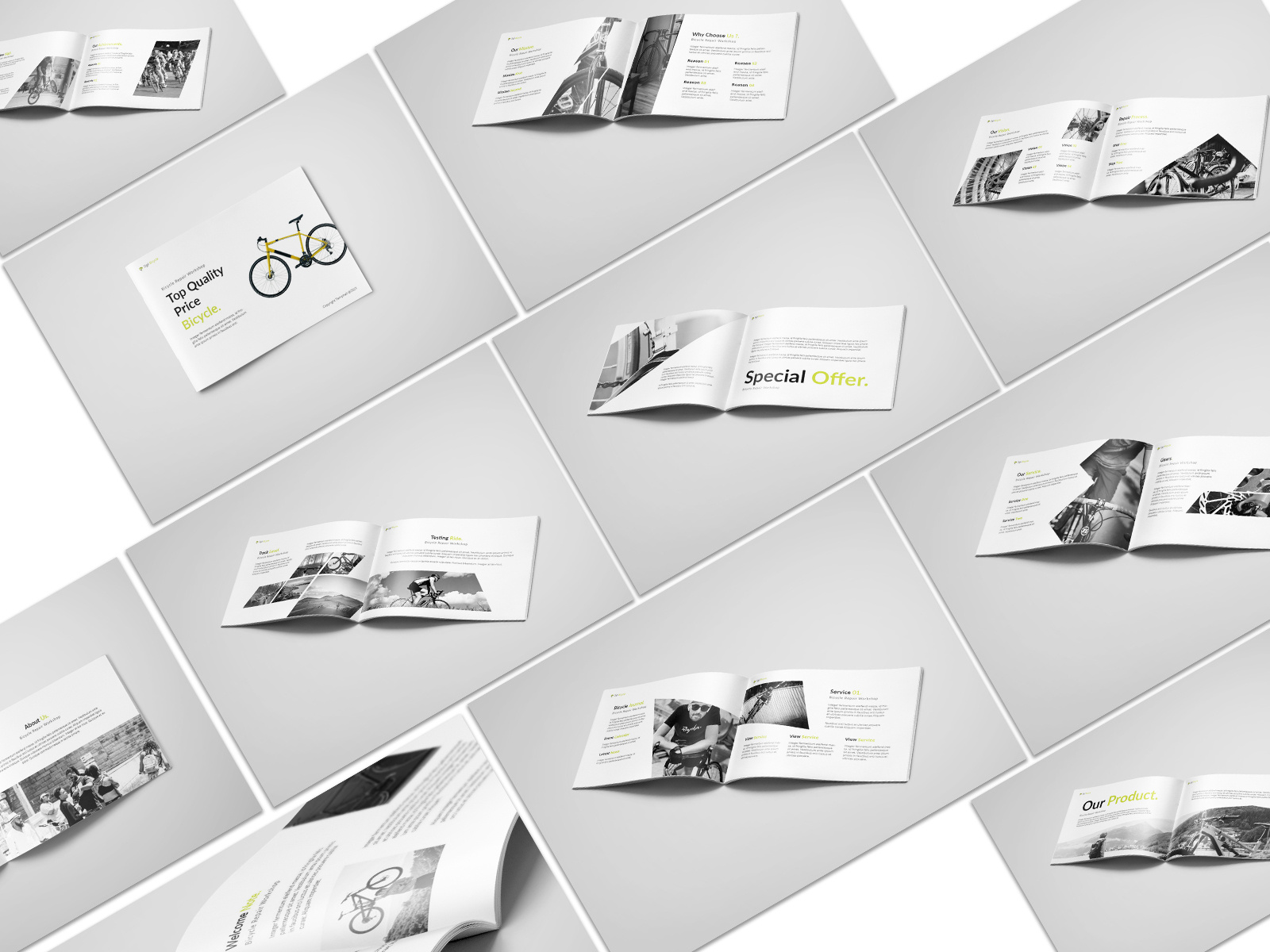 Sigil Bicycle Brochure A5 Template by Focusdeaigntem on Dribbble