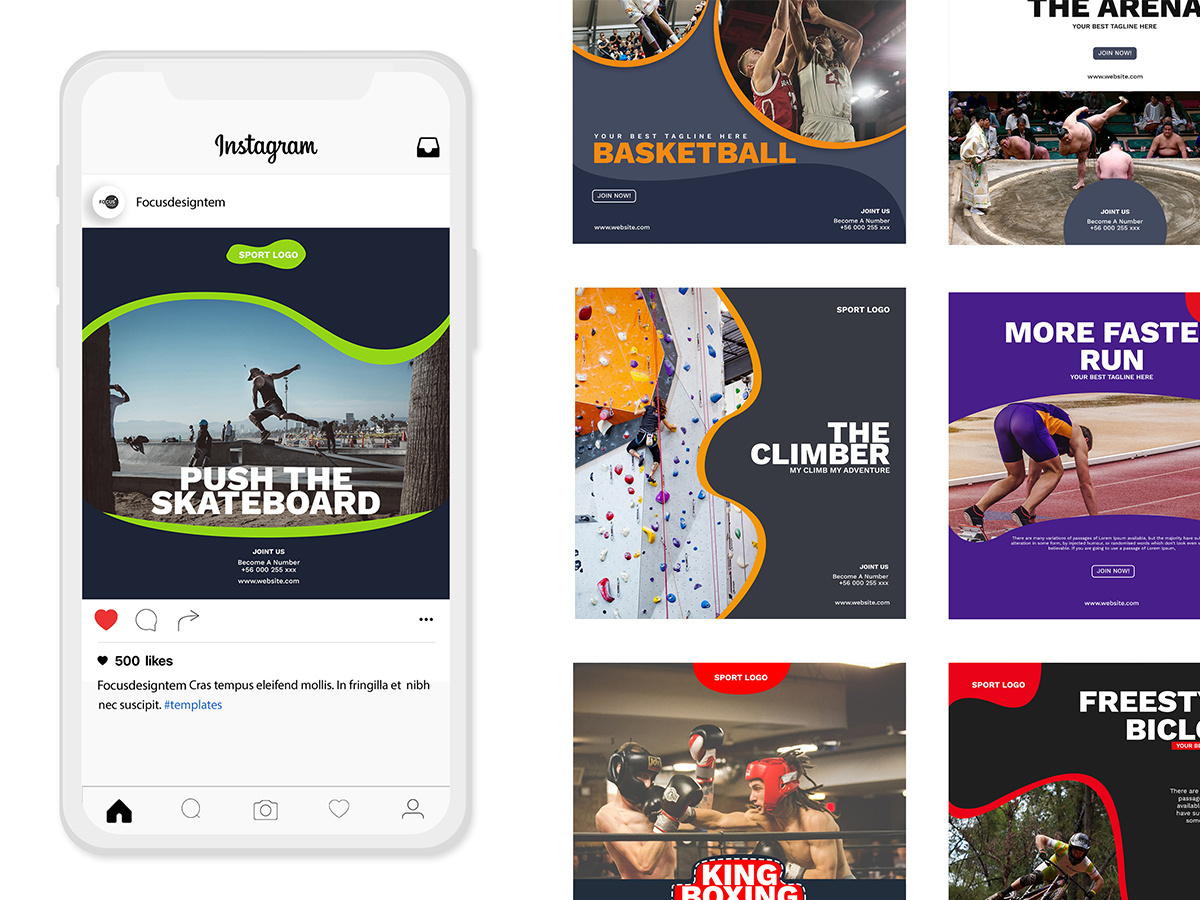 Sport Instagram Post Template by Focusdeaigntem on Dribbble