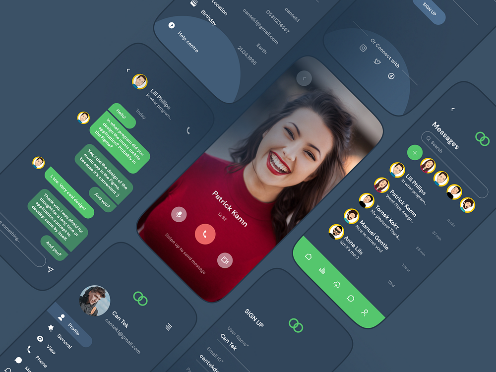 Video Call Mobile App by Can Tek on Dribbble