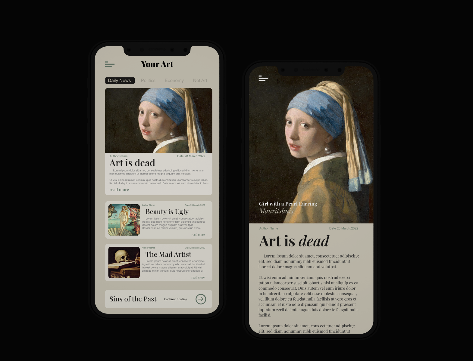 Art Magazine - UI concept by Belar Rama on Dribbble