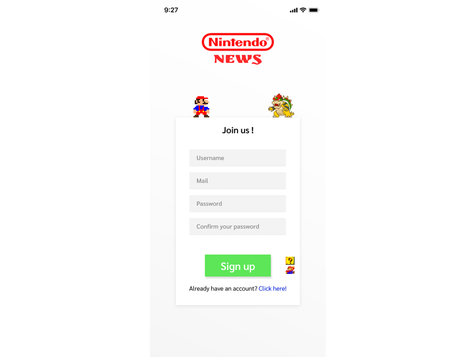 Sign Up Form By Steve Piraud On Dribbble