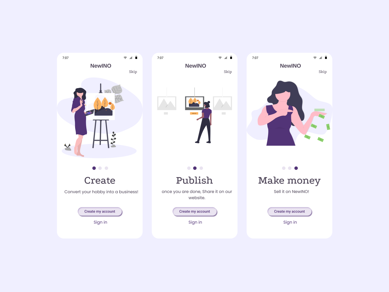 Daily UI #023 - Onboarding by Mehz Kharodawala on Dribbble
