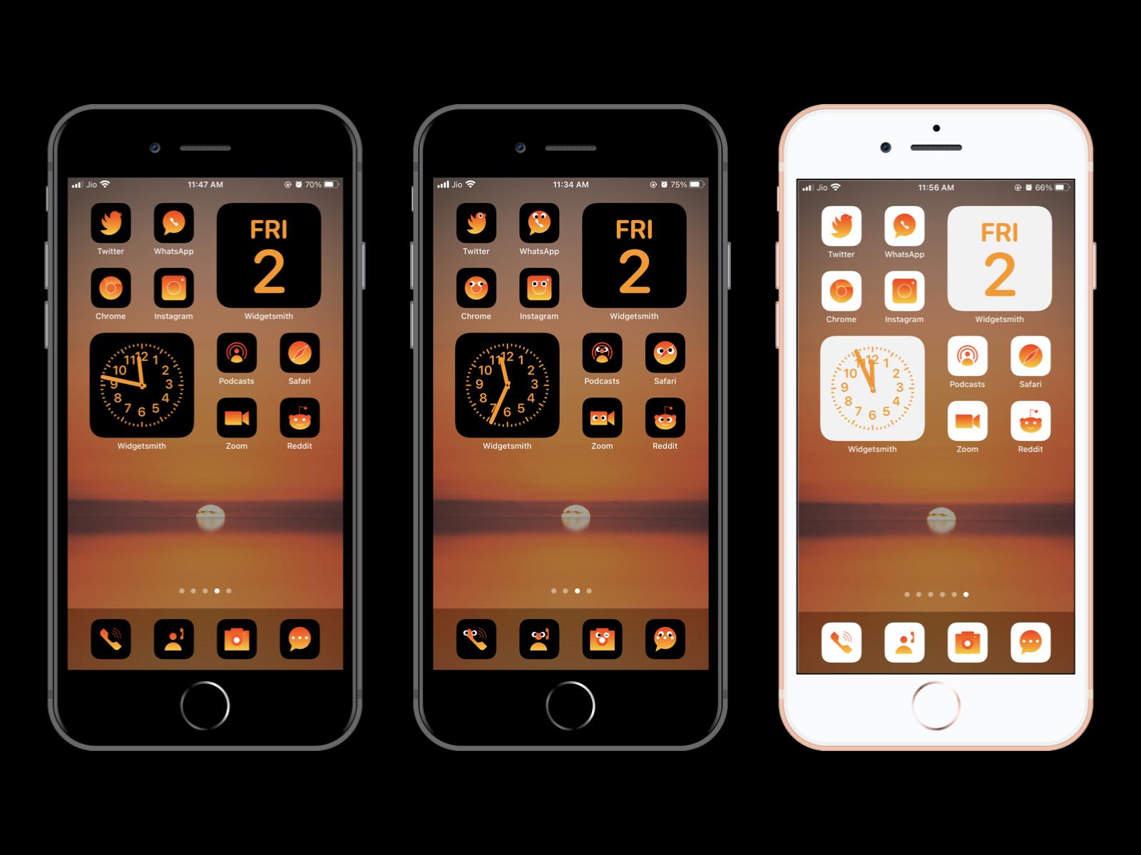 "Orange is the new black" - iOS 14 icon pack by Priyanka Telangre on ...