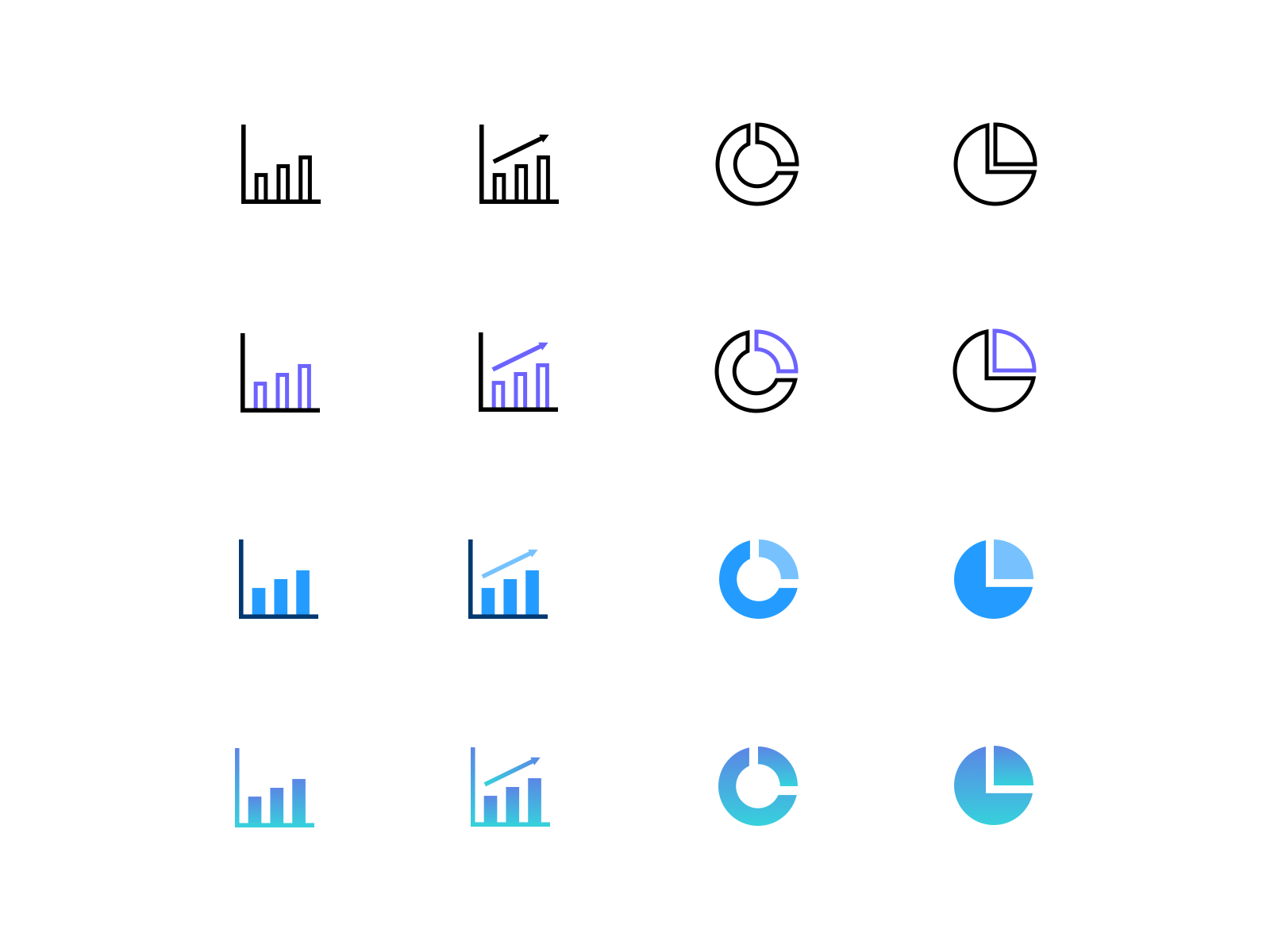 Graph & chart icons by Priyanka Telangre on Dribbble