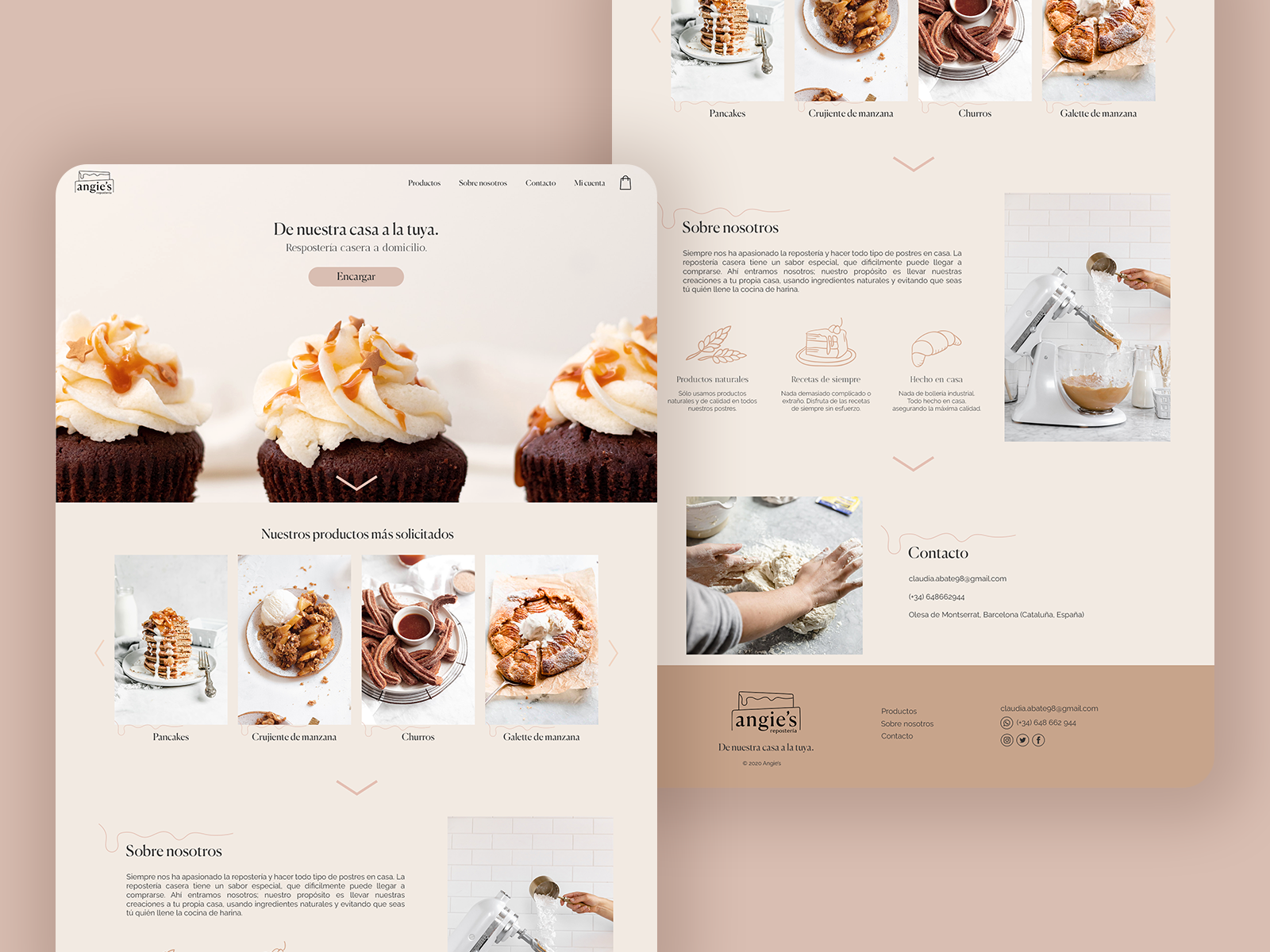 Angie's: Home-made pastries delivery web by Claudia Abate on Dribbble