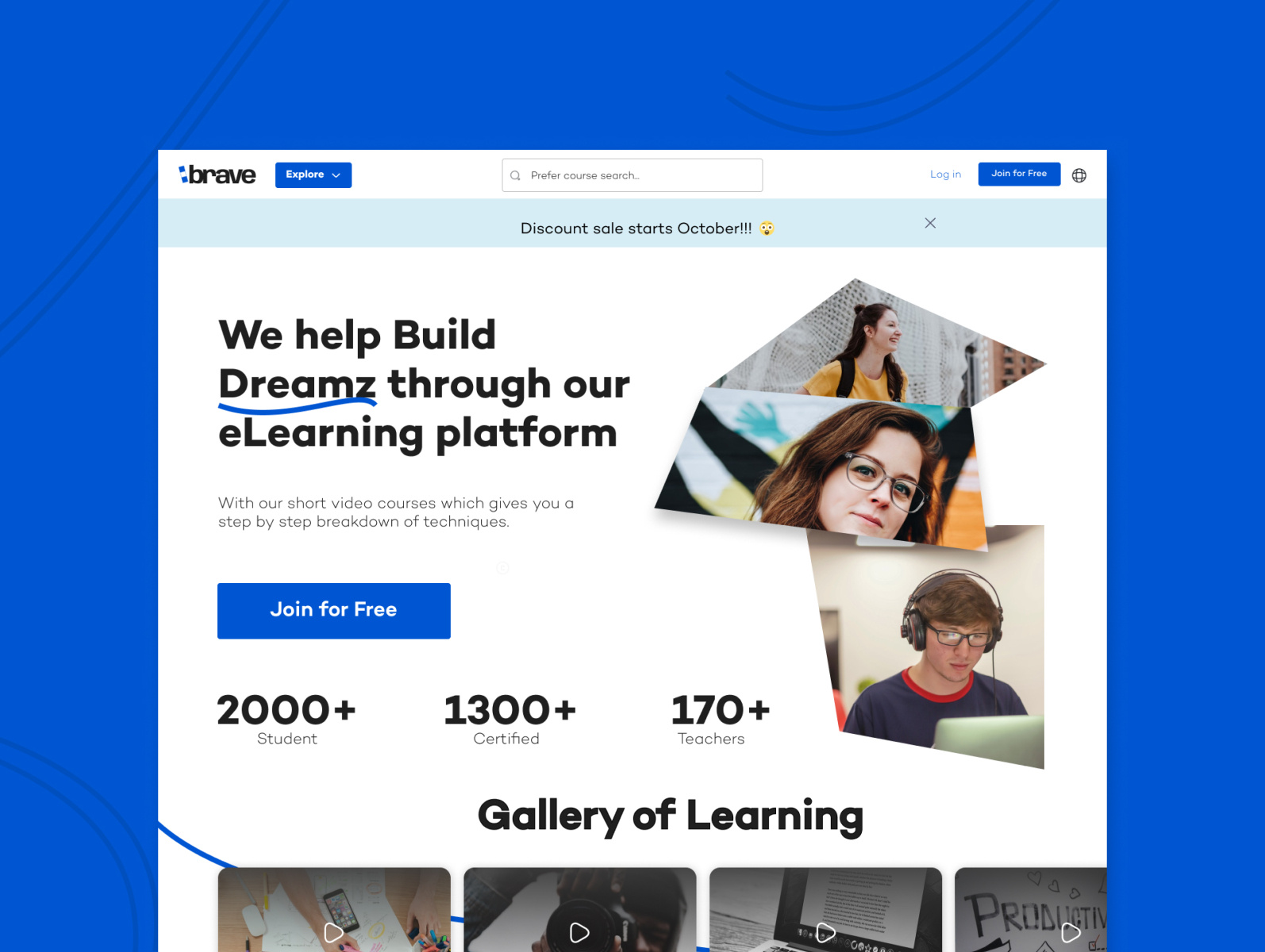 E-learning Platform for web by uthman on Dribbble