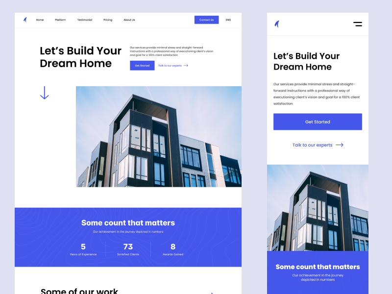 Archiflight - Architect Landing Page by vanduu designs on Dribbble