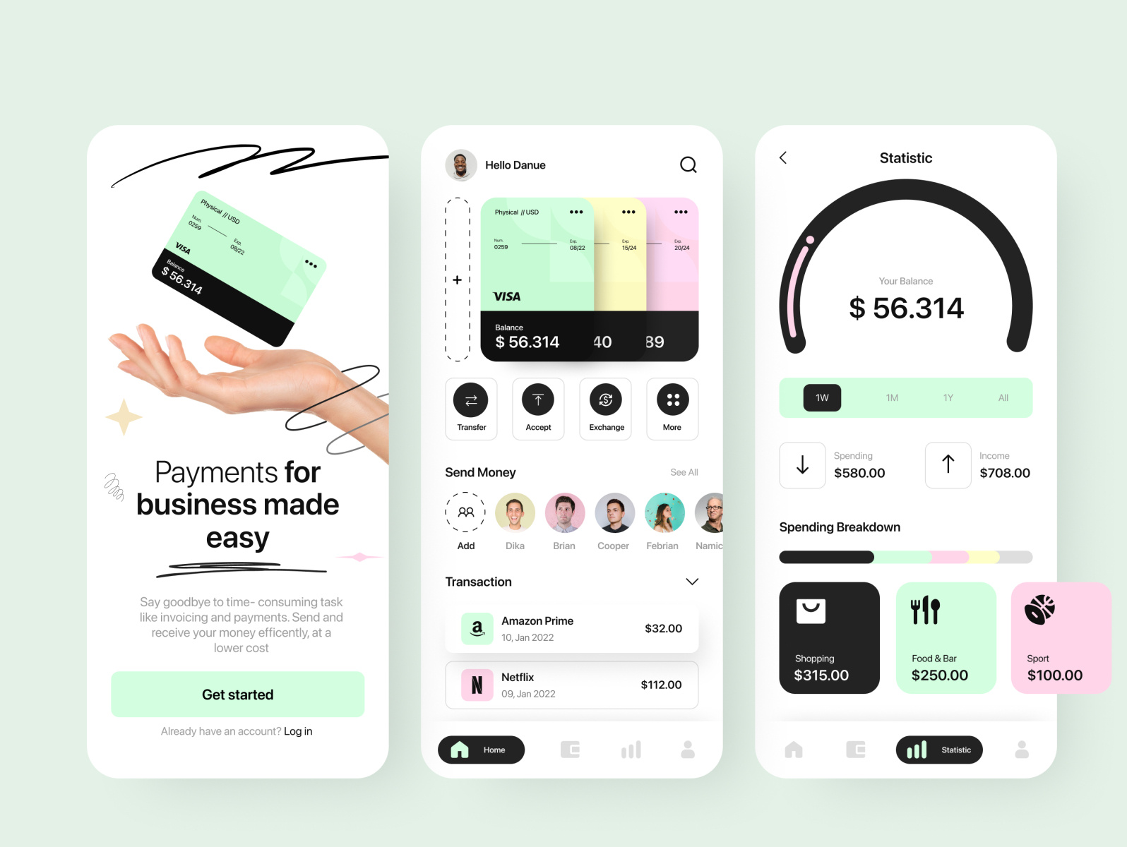 E Wallet App - UI Design by Dena Ihsanuddin on Dribbble