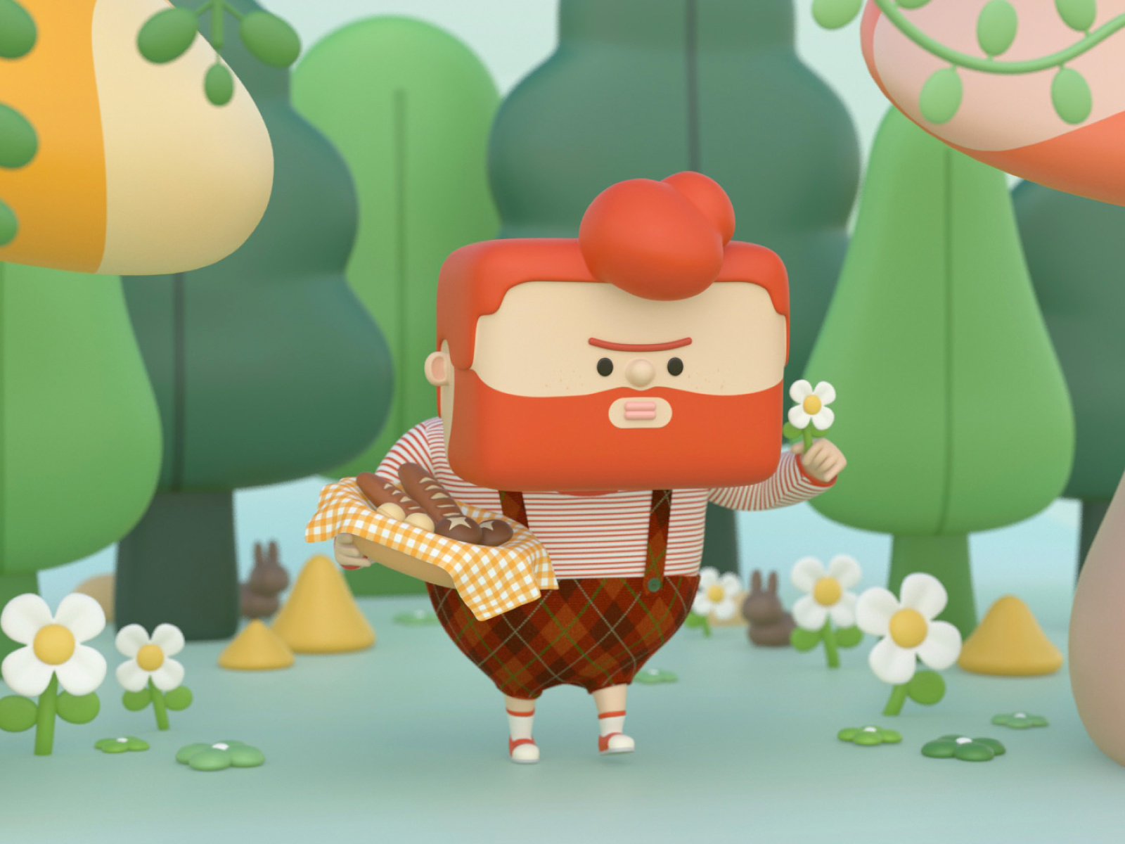 On the way to a picnic by Miya on Dribbble