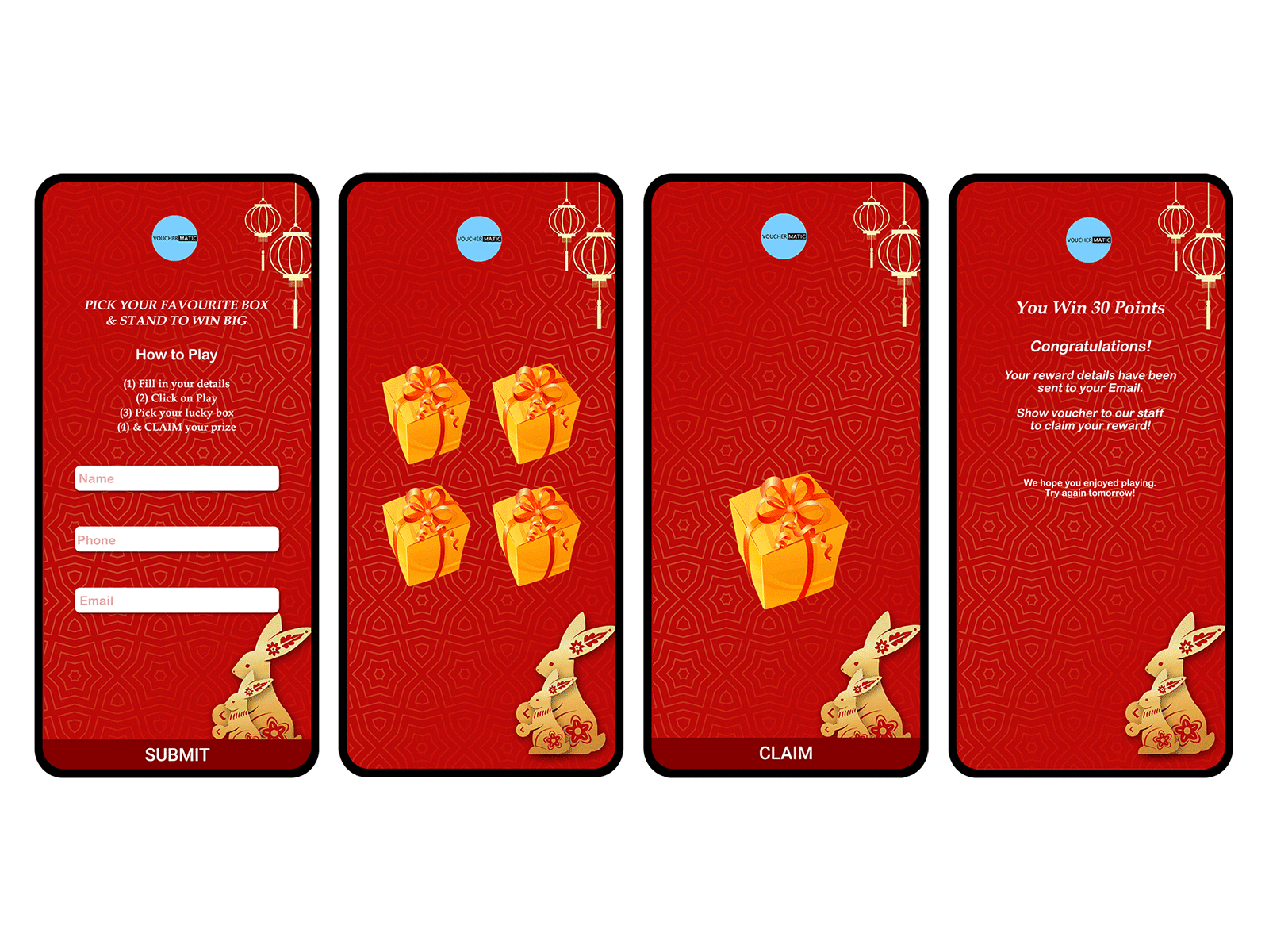 Pick A Box by Vouchermatic on Dribbble