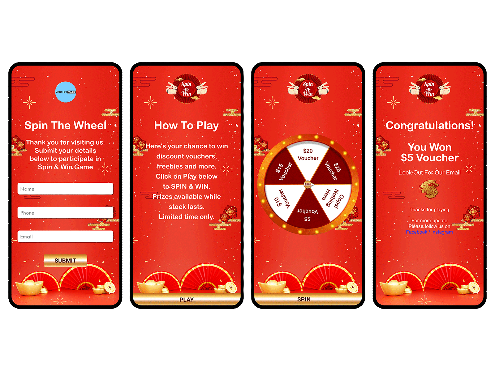 Spin-n-Win by Vouchermatic on Dribbble