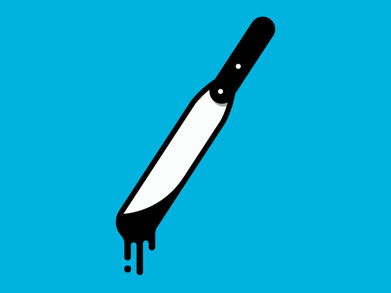 Dripping Ink Knife by Kevin McDonald on Dribbble