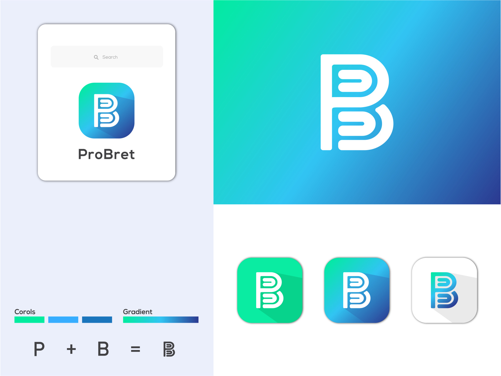 Probret Branding Logo Design by designbest29 on Dribbble