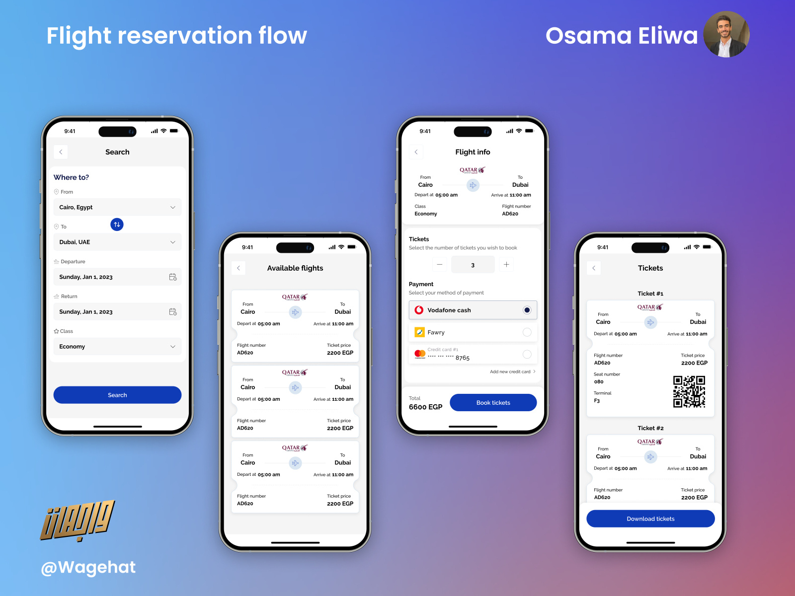 Flight reservation flow | UI design by Osama Eliwa on Dribbble