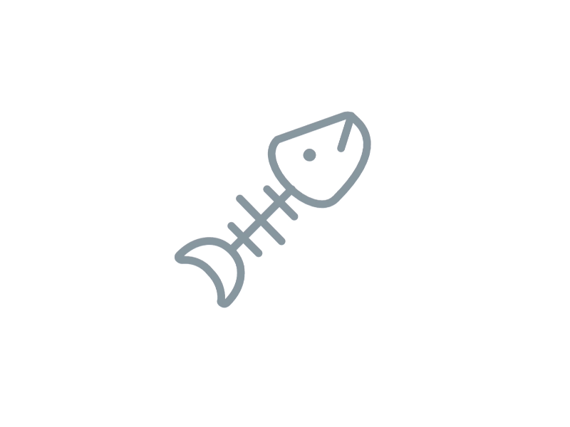 Fish icon - animated by Martina Wolna on Dribbble