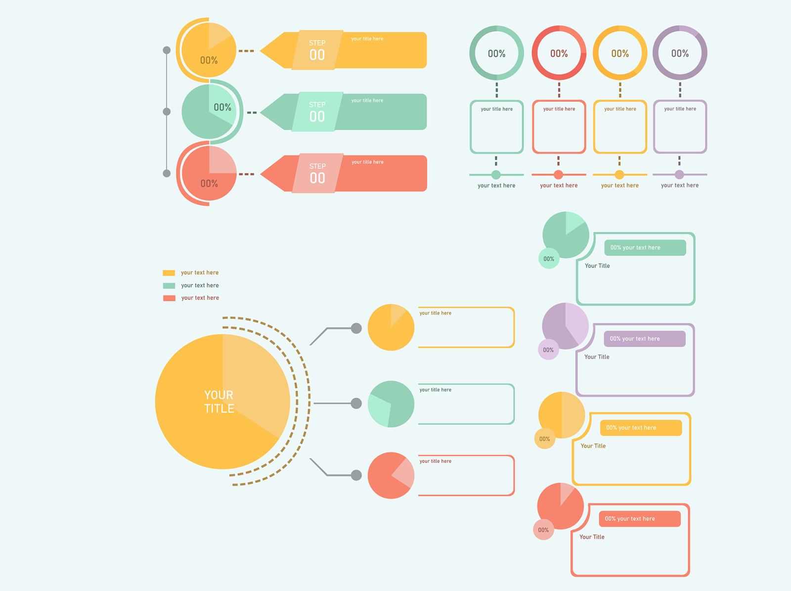 diagram infographics pack flat design by Fenny Apriliani on Dribbble