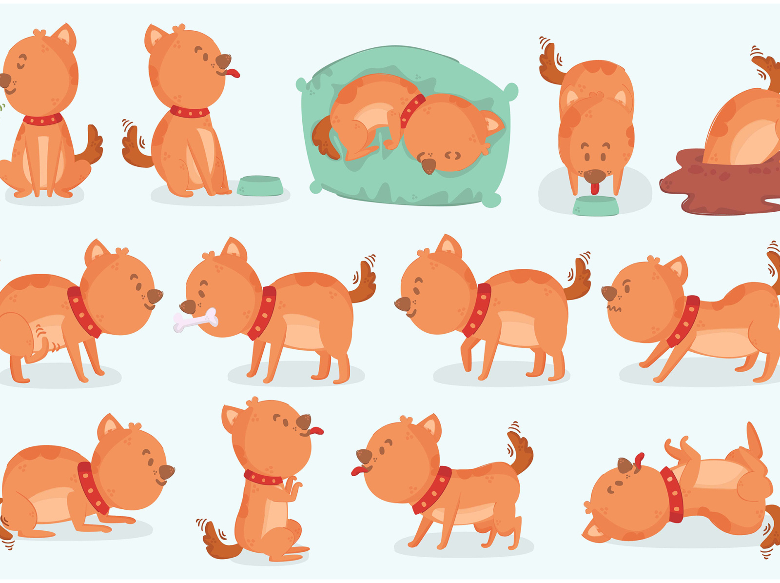 Dog Activities Illustration Pack by Fenny Apriliani on Dribbble