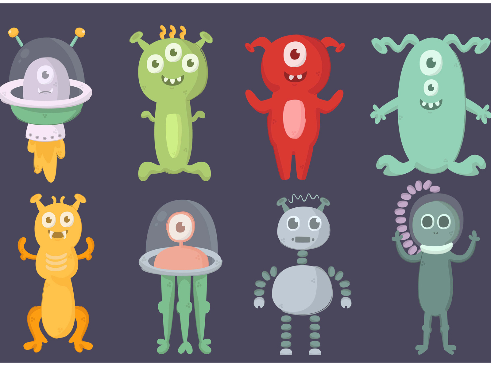Alien Cartoon Character Illustration by Fenny Apriliani on Dribbble