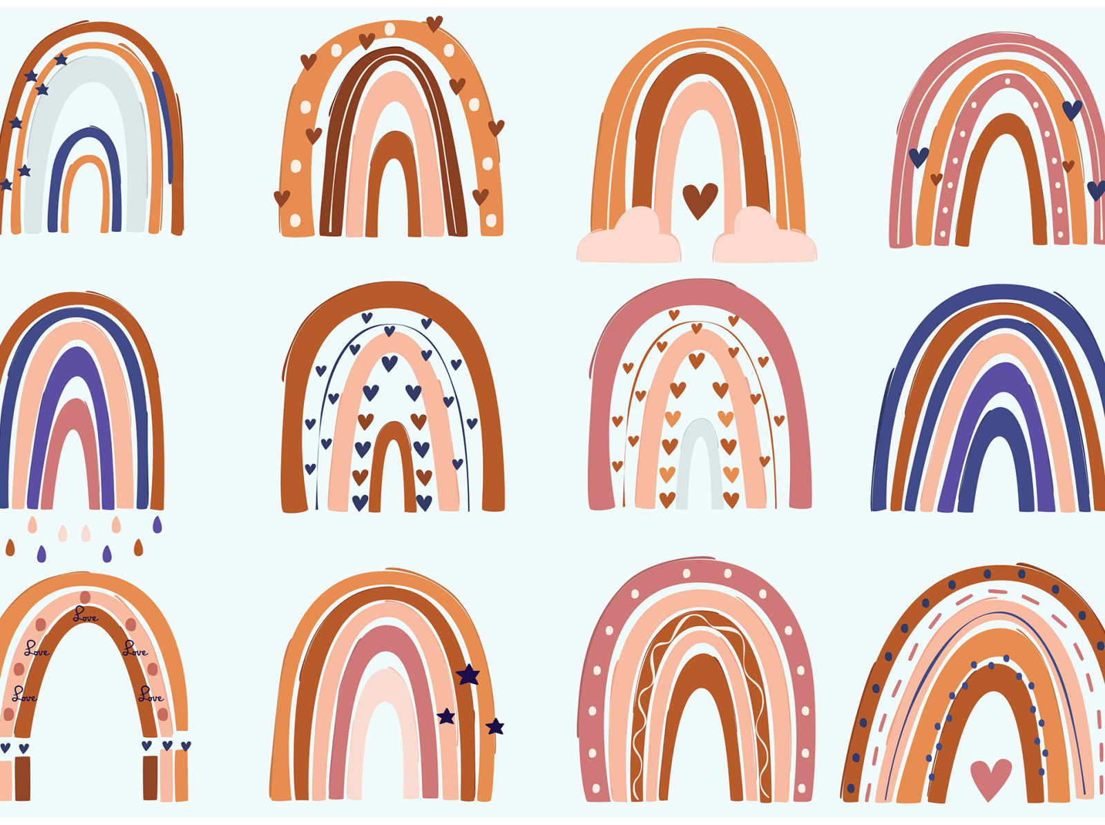 Rainbow Pattern Illustration by Fenny Apriliani on Dribbble