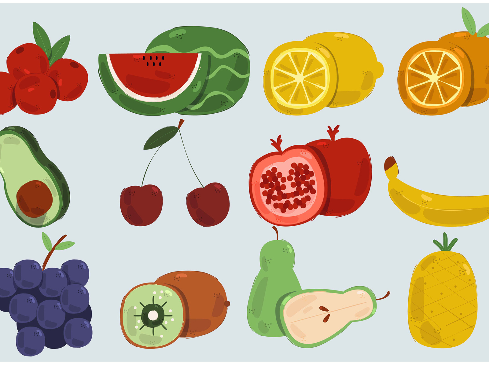 Fruits Illustration by Fenny Apriliani on Dribbble