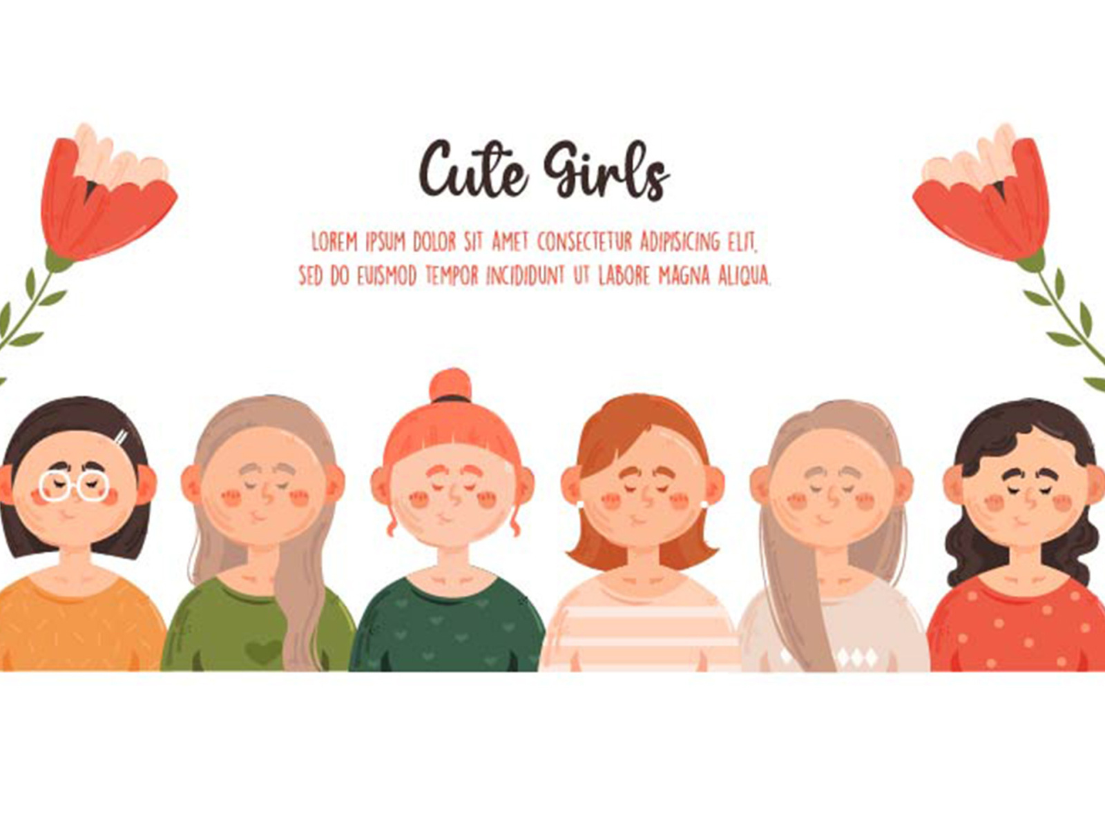 Cute Girls Collection Illustration by Fenny Apriliani on Dribbble