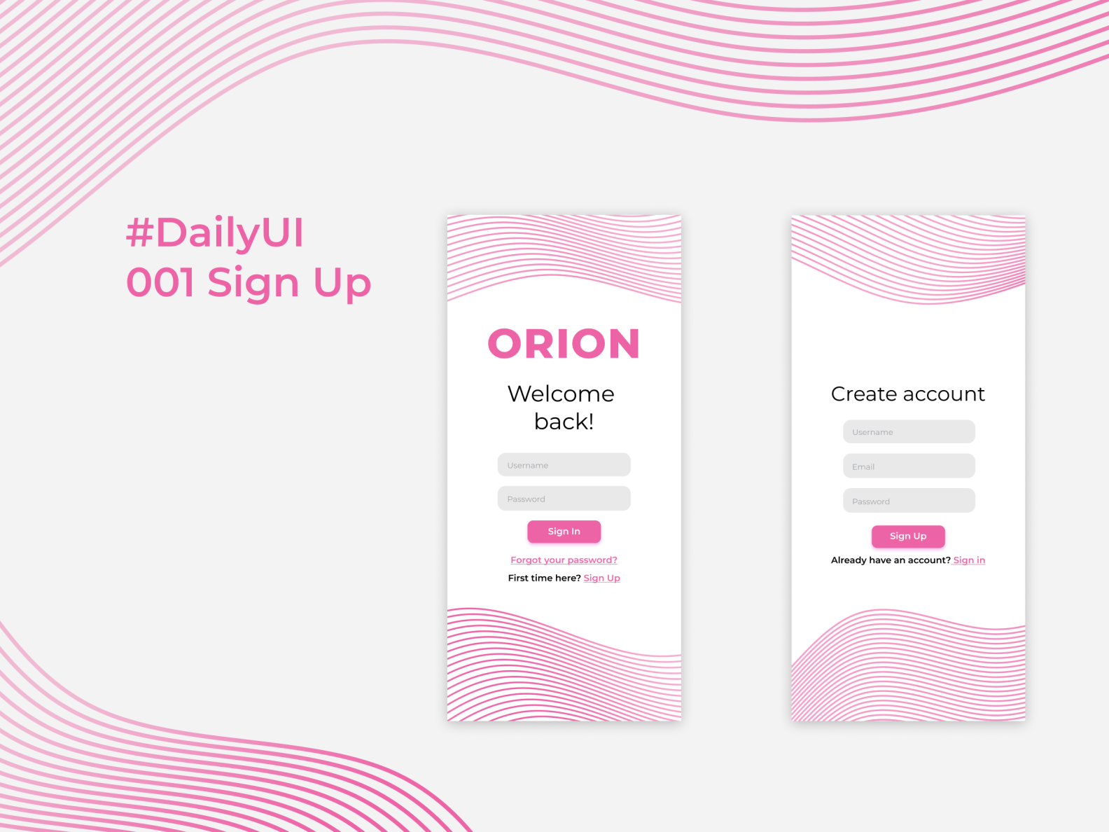 #Daily UI 001 SignUp by Alejo Schön on Dribbble